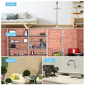 Tidysun Mop and Broom Holder Wall Mounted,Heavy Duty Stainless Mop Holder Wall Mount with 1 Gripper and 2 Hooks,Mop Broom Holder for Kitchen Bathroom Garden Garage 1 Pack(Grey)