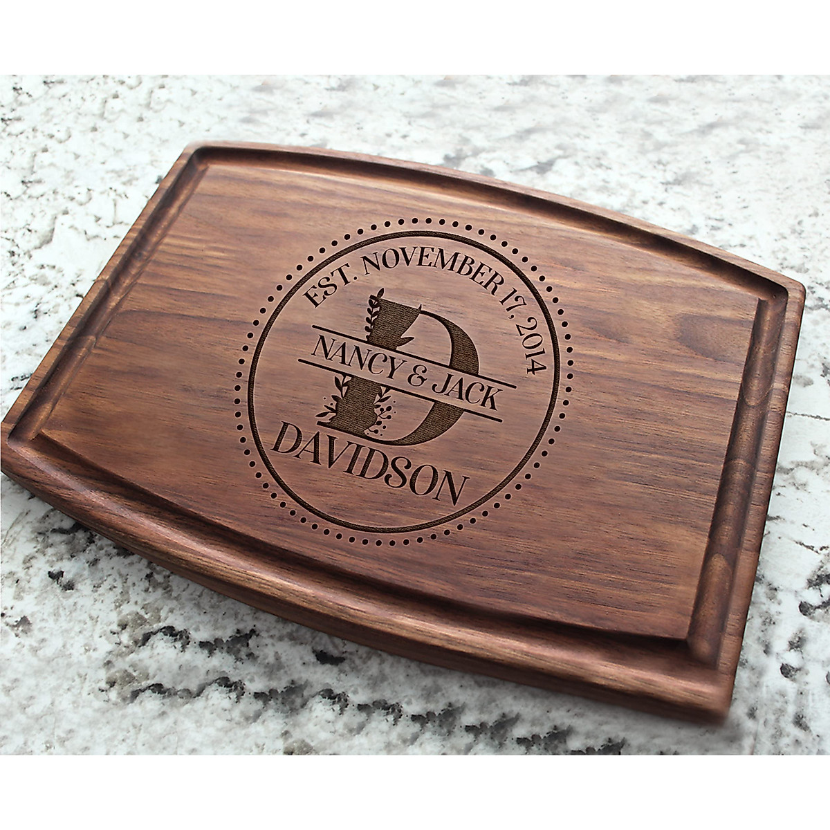 Personalized Mr & Mrs Cutting Board Wedding Gifts for Couple Custom Cutting Board Engraved Arched