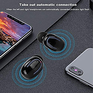 Zopsc Black Sports Earphone, Headphone, Easy to Hide 120h Standby Time (Black)