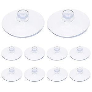 Litoexpe 10 Pieces Clear Suction Cups Without Hooks Without Holes, Small Professional Strength Sucker Pads for Home Decoration and Organization, 1.2 Inch