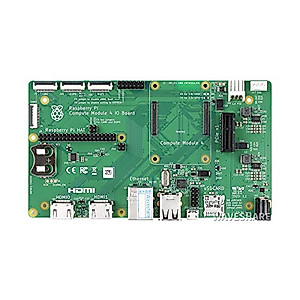 waveshare Original Raspberry Pi Compute Module 4 IO Board for All Variants of Compute Module 4,with Real-Time Clock Dual MIPI DSI/CSI Interfaces,USB Connectors