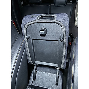 Koverz Neoprene Center Console Cover Armrest Pad with Keyhole Compatible with New Ford Bronco (Full Size, NOT Sport) 2021, 2022 - Black