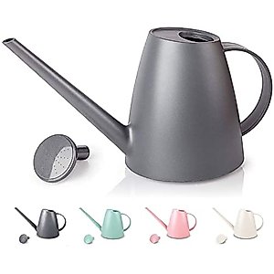 Decwxon Watering Can for Indoor Plants Garden Flower, Modern Outdoor Plants Small Watering Can,Detachable Long Spout Water can 1.8L 60oz 1/2 Gallon (Grey)