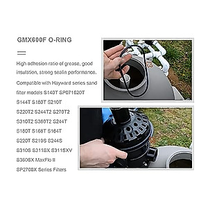 onlineseal GMX600F O-263 Valve/Tank O-Ring Gasket Suitable for Hayward S144T Pro Series Sand Filter 2/packss