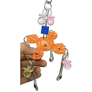 Bonka Bird Toys 824 Wookie Spinner Bird Toy Parrot cage Toys Cages Cockatiels parrotlets Conures