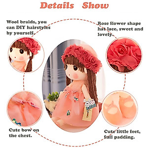 HWD Kawaii Flower Fairy Stuffed Soft Plush Toy Doll Girls Gift, 18 Inch (Pink)