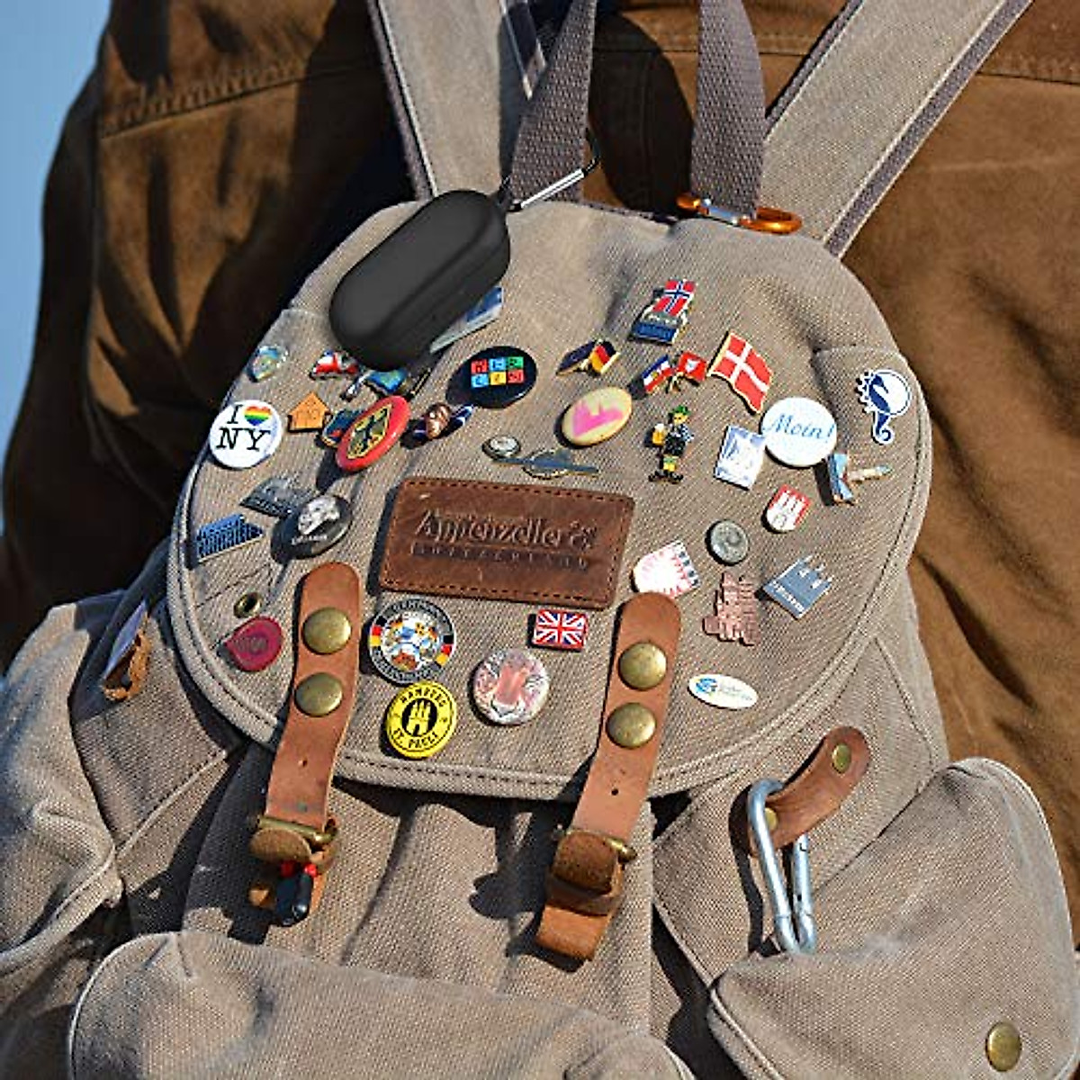 Geekria Silicone Case Cover Compatible with Bose Sport Earbuds True Wireless Earbuds, Earphones Skin Cover, Protective Carrying Case with Keychain Hook, Charging Port Accessible (Black)