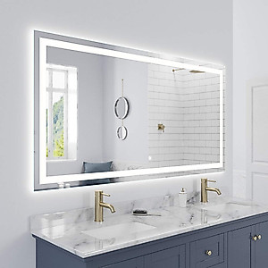 Luxaar Lumina 70 in. x 36 in. LED Lighted Vanity Mirror with Built-in Dimmer and Anti-Fog Feature
