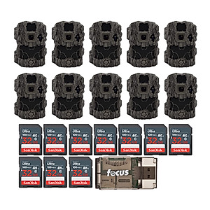 Stealth Cam DS4K Ultimate Camera 32 Megapixel and 4K Video at 30FPS (10-Pack) Bundle with 32GB Memory Card (10-Pack) and Card Reader (21 Items)