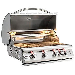 Blaze Premium LTE 32-Inch 4-Burner Built-in Natural Gas Grill with Rear Infrared Burner & Grill Lights - BLZ-4LTE2-NG