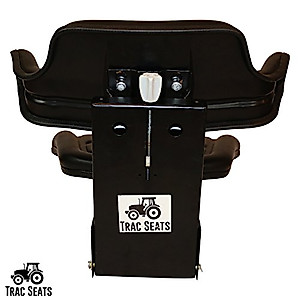 BLACK TRAC SEATS BRAND WAFFLE STYLE UNIVERSAL TRACTOR SUSPENSION SEAT WITH TILT FITS FORD/NEW HOLLAND 2N, 8N, 9N, NAA, JUBILEE (SAME DAY SHIPPING - Delivers in 1-4 Business days)
