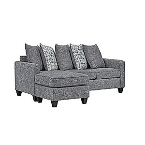 Ready To Live 57th Street Sofa Sectional, 81", Charcoal