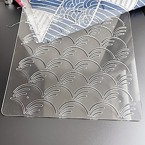 Clear Acrylic Sashiko Stencil, Embroidery Pattern, Quilting Stencil for Hand Quilting and Embroidery