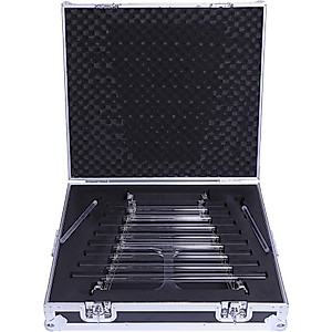 432 Hz Perfect 8 Tubes Notes Quartz Crystal Singing Harp with Free Alumina Carry Case& mallets