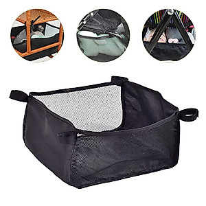 LUOZZY Baby Stroller Basket Stroller Organizer Stroller Bottom Storage Bag Pushchair Shopping Case Organizer for Storing Baby Product - No Board