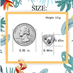 DWJSu Pet Dog Mom Cat Paw Print Animal Charms Prints On My Heart Charm fit Pandora Necklace Bracelet for Mother's Day Gift