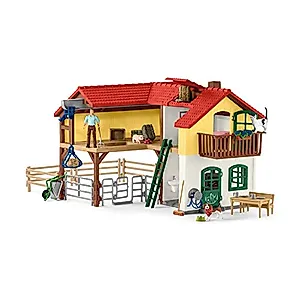 Schleich Farm World Large Toy Barn and Animals 52-piece Playset for Toddlers and Kids Ages 3-8 Multi, 19.3 Inch