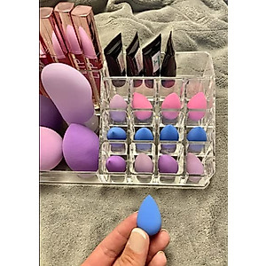 Mini Makeup Sponge Multi-colored 10 Pcs Small Beauty Sponge Blender Set for Foundation, Powder, Concealer Highlight,and Eye Shadow