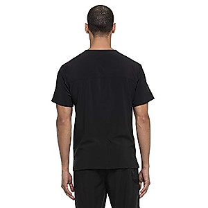 Dickies EDS Essentials Men Scrubs Top V-Neck DK645, L, Black