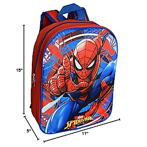 Ruz Spiderman 15" School Bag Backpack (Red-Blue)