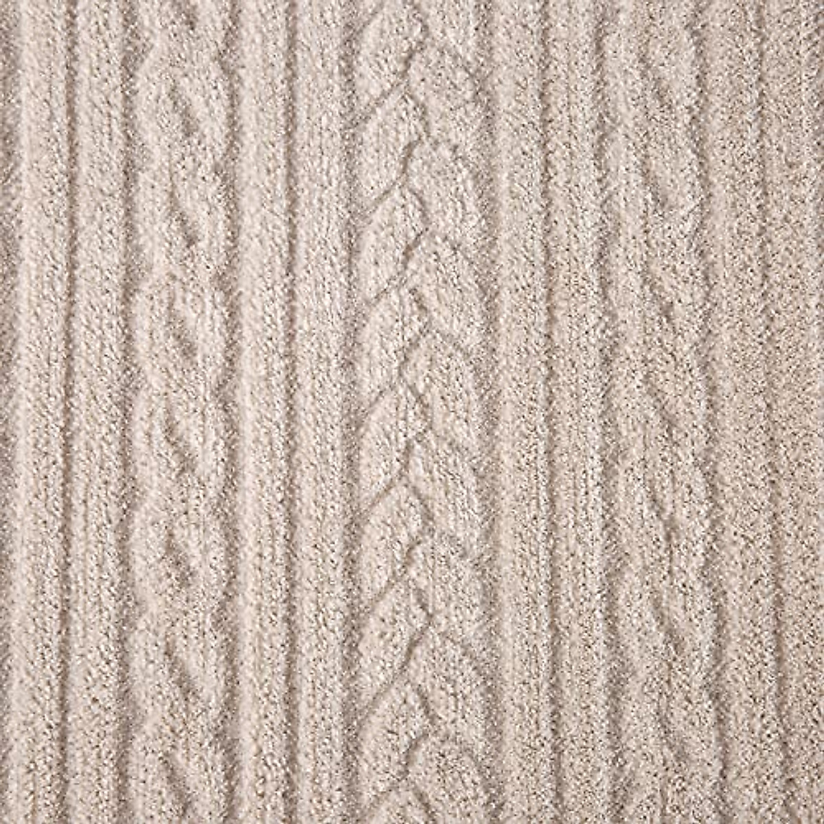 Nelaukoko Fleece Blanket Fuzzy Plush Throw Blanket 50" x 60", Super Soft Fluffy Lightweight Sofa Blanket Comfy Microfiber Flannel Blankets for Couch, Bed, Air-Conditioned Rooms (Beige)