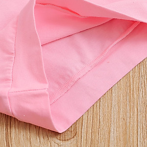 Tikoubabe Toddler Girl Clothes Baby Sweatshirt Leopard Fall Winter Outfits Long Sleeve Tops Pants Set 2 Pcs Pink 4-5 Years 120CM