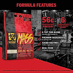 Mutant Mass | Weight Mass Gainer Protein Powder - high Calorie Protein Powder for Mass gain - Strawberry Banana - 5 Pound