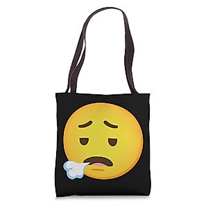 Emoticon Face Exhaling Sigh Tote Bag