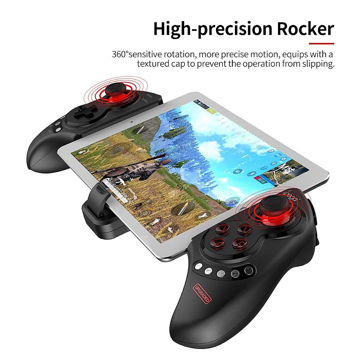 ipega PG-9023S Mobile Game Controller, Wireless 4.0 Gamepad PUBG Trigger Mobile Phone Telescopic Controller Joy Stick for iPhone Compatible with 5-10" iOS(iOS 11-13.3)/Android Phone PC Tablet TV Box