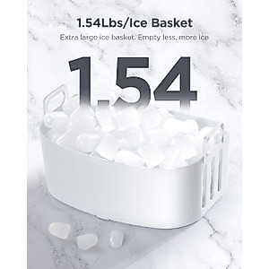 Silonn Ice Maker Machine Countertop, 26 lbs in 24 Hours, 9 Cubes Ready in 6 Mins, Self-Clean Compact Portable Ice Maker with Ice Scoop and Basket, Black (SLIM07)