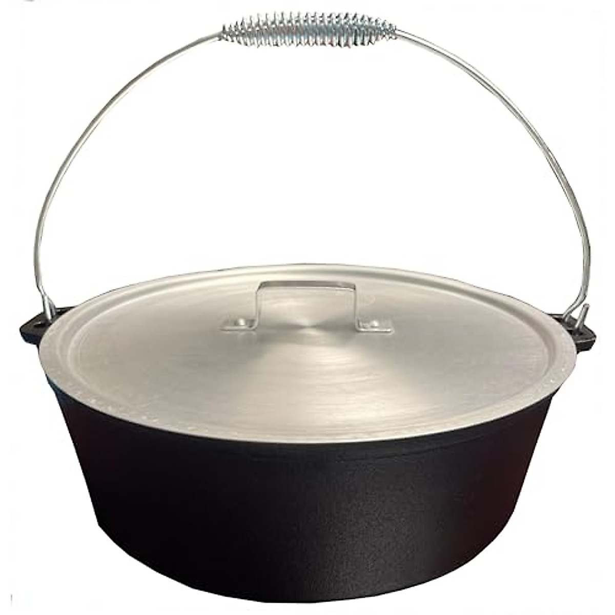 King Kooker CIFFB 6-Quart Cast-Iron Dutch Oven with Aluminum Lid and Basket