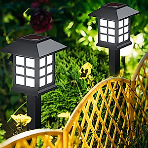PLEAPOP Solar Outdoor Lights, 12 Pack Waterproof Solar Pathway Lights, 10 Hrs Long-Lasting LED Landscape Lighting Solar Garden Lights, Solar Lights for Walkway Path Driveway Patio Yard & Lawn