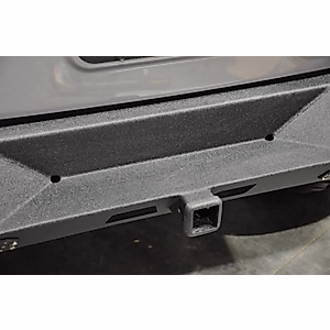 DV8 Offroad | Full Width Rear Bumper with Flush Mount LED Lights for 07-18 Wrangler JK | Black Finish