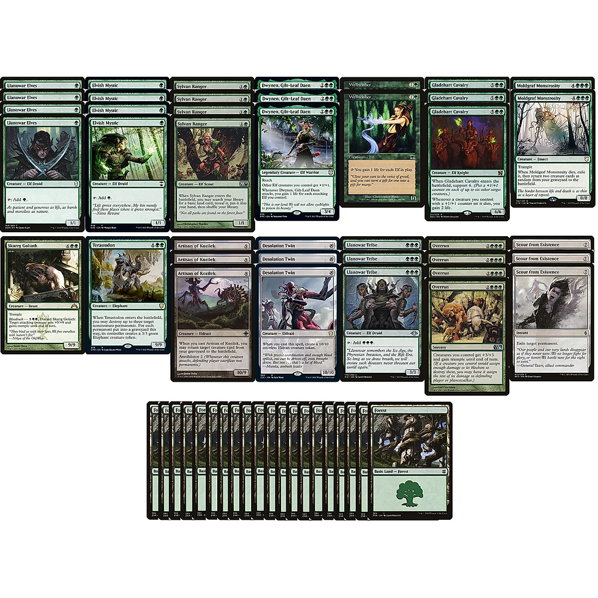 Mono Green Elf Ramp Deck - Modern Legal - Custom Built - Magic The Gathering - MTG - 60 Card