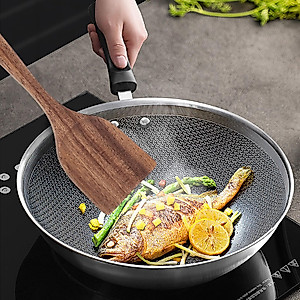 1 Set Reusable Utensils Kitchen Utensils Wood Utensils Wooden Utensils Wood Reusable Utensil Colander Spoon Wood Spoon Housewarming Spoon for Cooking Soup Wood Wok Spatula