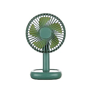NC Small Desk Fan for Office Table, Cute but Mighty, 3 Speeds, USB Powered, 60° Adjustment, Quiet Portable Personal Fan ,for Home Office Bedroom or Outdoor Use(green)