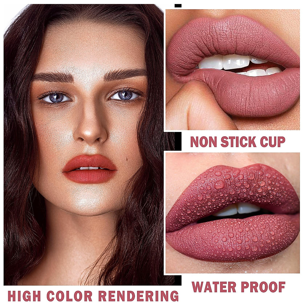 ZHISHUDL Matte Nude Lipstick Lazy Lipstick Lazy Lip Stick,Long Lasting High Pigmented Non Stick Cup Lip Shape Lipsticks,Easy to Color Lazy Lip Makeup - 05 Honey Peach