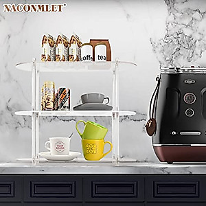 Naconmlet 3 Tier Bathroom Organizer Countertop,Acrylic Bathroom Counter Organizer Skincare Organizer Vanity Tray for Perfume Lotion Cosmetic(White)