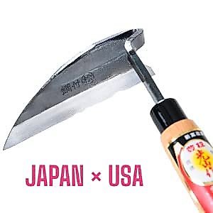 豊稔光山作 Japanese Weeding Sickle Thick Blade Left-Handed Version Very Sharp Edge, Quick Work