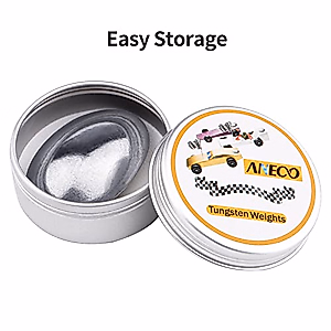 Aneco 3.5 Ounces Tungsten Canopy Weight Tungsten Weights Incremental Wood Car Canopy Weights Compatible with Pinewood Car Derby Weights