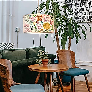 OLYCRAFT 2pcs Silk Screen Printing Stencil Flower Pattern Silk Mesh Transfers Stencils Self-Adhesive Reusable Sign Stencils for Painting on Wood DIY T-Shirts - 8.5x11inch