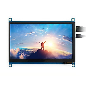 waveshare TOP1 7inch Capacitive Touch Screen LCD (H) HDMI IPS Display Computer Monitor 1024×600 Pixels Supports Raspberry Pi/Jetson Nano/Windows 11 Game Console