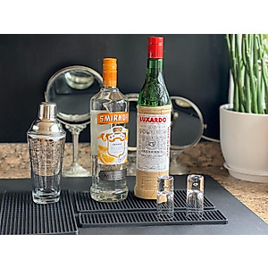 3 Pack Ultimate Small Bar Mat Set - 8mm Thick Anti-Skid Non-Toxic Rubber Bar Mat for Home Bar, Countertop, Restaurants, Coffee Bar Mat - Premium Counter Mats