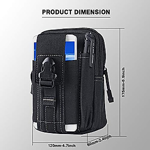 Tactical Waist Belt Bag | Universal Outdoor EDC Military Holster Wallet Pouch Phone Case Gadget Pocket for iPhone X 8 7 6 6s Plus Samsung Galaxy S8 S7 S6 S5 S4 S3 Note 8 5 4 3 2 LG HTC