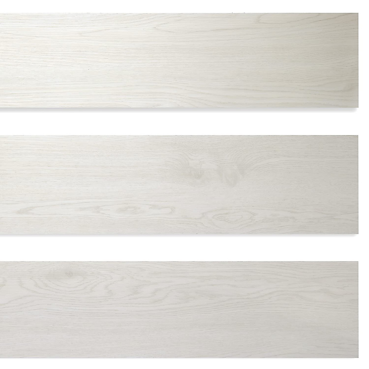 LUCiDA SURFACES Luxury Vinyl Flooring Tiles | Peel and Stick Floor Tile for DIY Installation | 12 Wood Look Planks | Cotton | BaseCore | 18 Sq. Feet