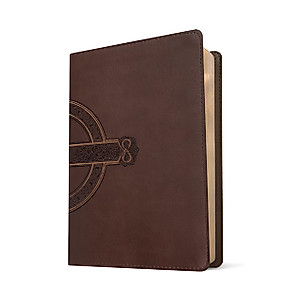 NLT Compact Giant Print Bible, Filament Enabled (LeatherLike, Mahogany Celtic Cross, Red Letter)