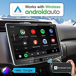 Double Din Car Stereo Wireless CarPlay Android Auto 4G+64G 8-Core Detachable 10 Inch Touchscreen Car Radio Dual Bluetooth AM FM GPS Navigation WiFi Car Audio Receiver with Backup Camera 2Din Head Unit