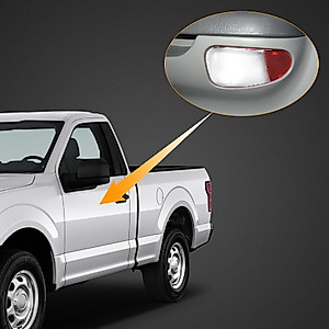 HERCOO LED Door Panel Light Interior Door Courtesy Lights Lens Cover Lamp Housing White Blubs Assambly Compatible with Ford F150 1997-2003 F-250 1997-1999, Pack of 2