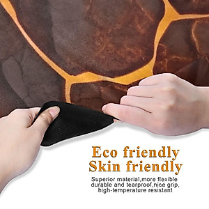 GOODOLD Lava Textures Yoga Mat, 71 x 26 Inch Non-slip Yoga Mats Folding Travel Exercise Mat Indoor Outdoor Gym Pilates with Storage Bag for Women Men