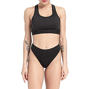 GRANKEE Women's Breathable Seamless Thong Panties No Show Underwear 6 Pack(BLACK 6 pack XL)